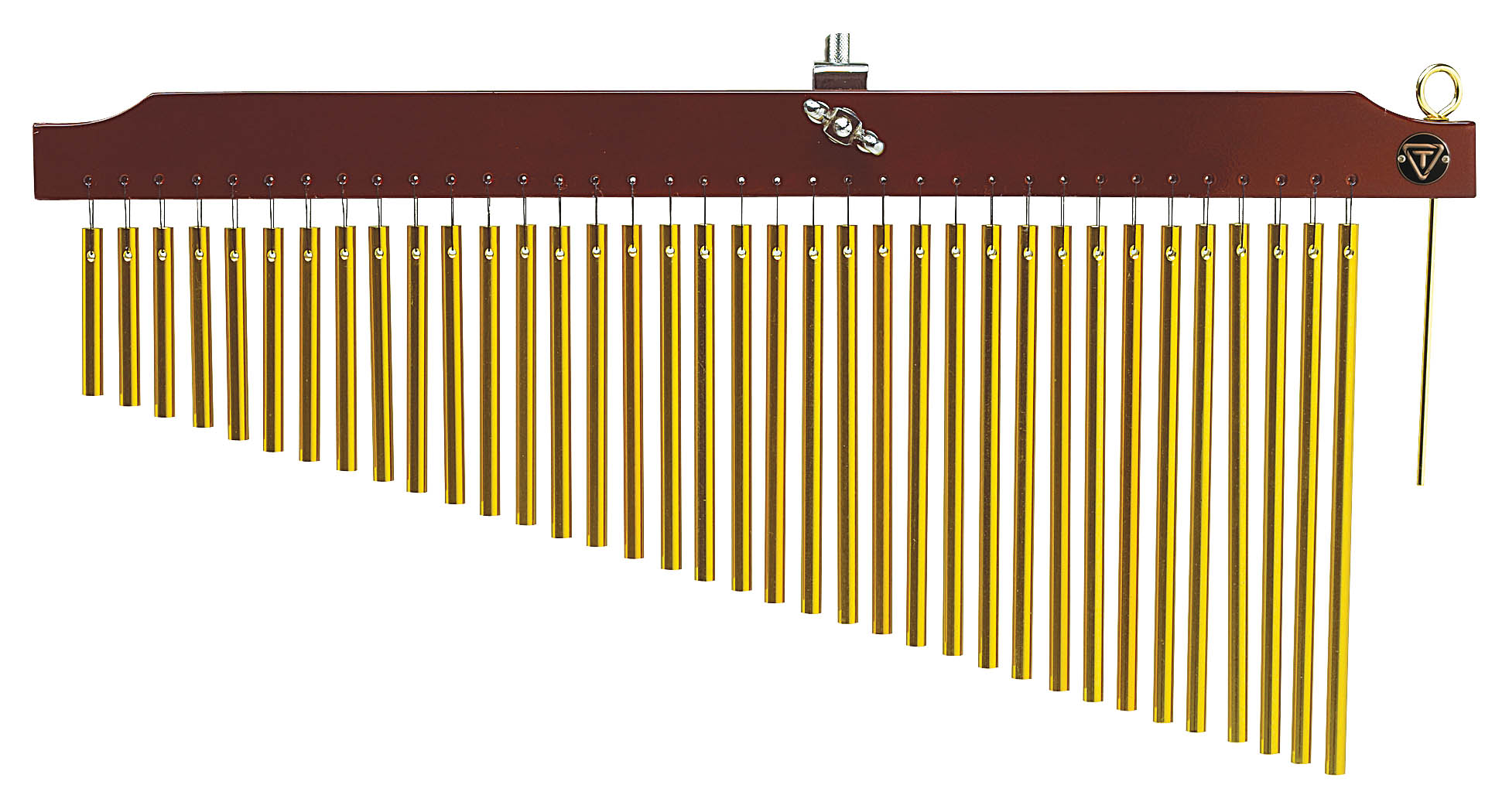 36 Gold Chimes with Brown Finish Wood Bar - Willis Music Store
