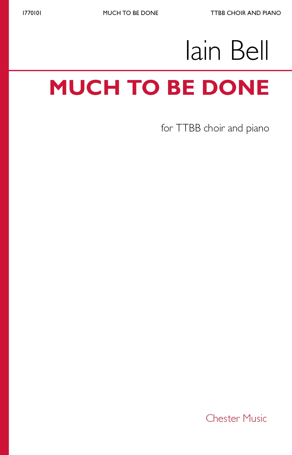 Much to Be Done TTBB choir and piano - Willis Music Store