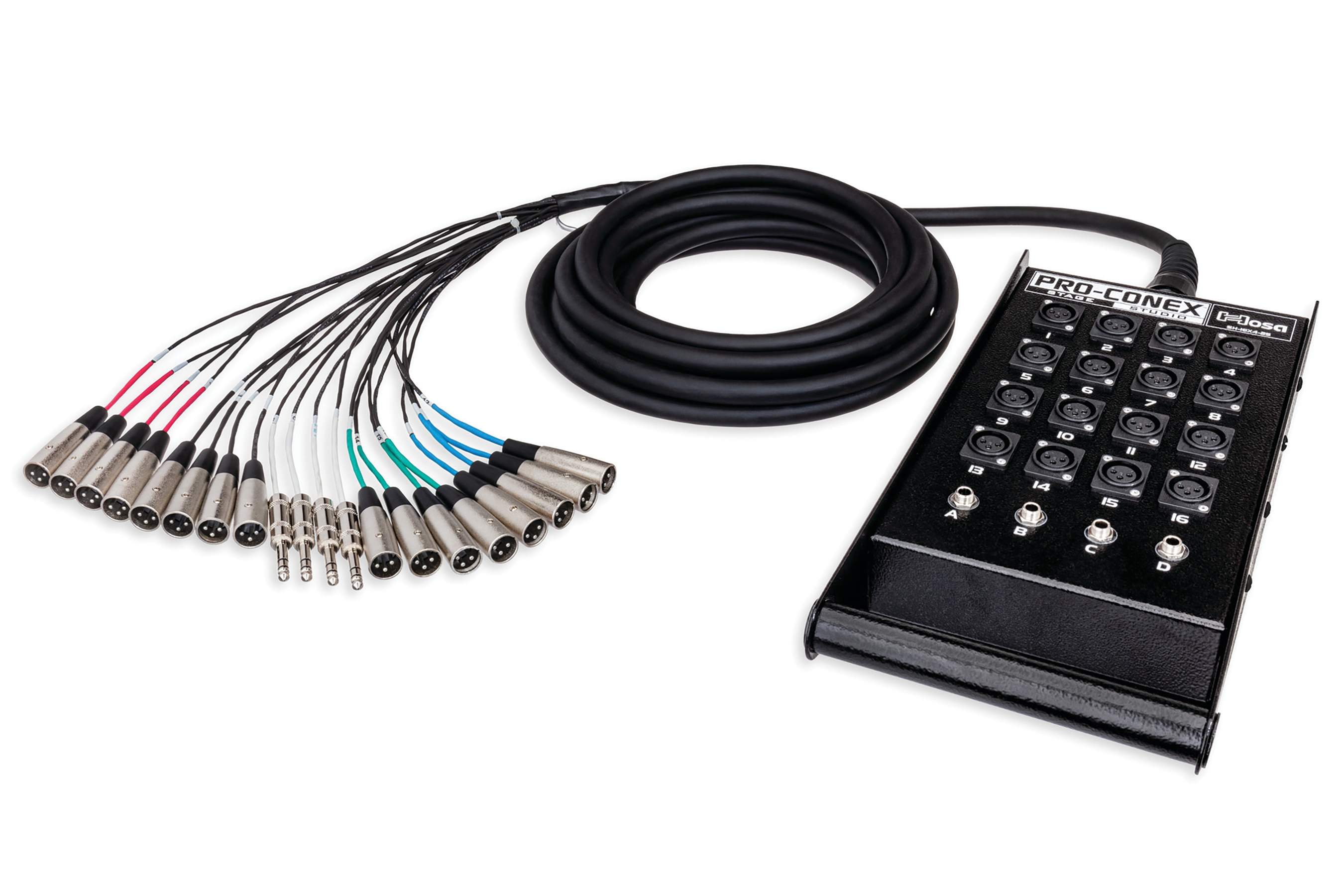 Pro-Conex Stage Box Snake, Hosa 16 x XLR Sends and 4 x 1/4 in. TRS ...
