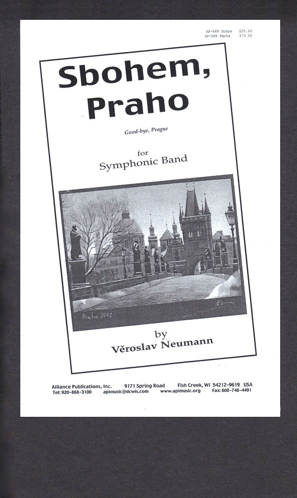 Sbohem Praho (goodbye, Prague) - Band Set - Willis Music Store