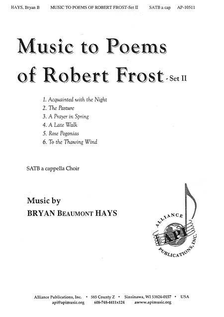 Music to Poems of Robert Frost Set II - Willis Music Store