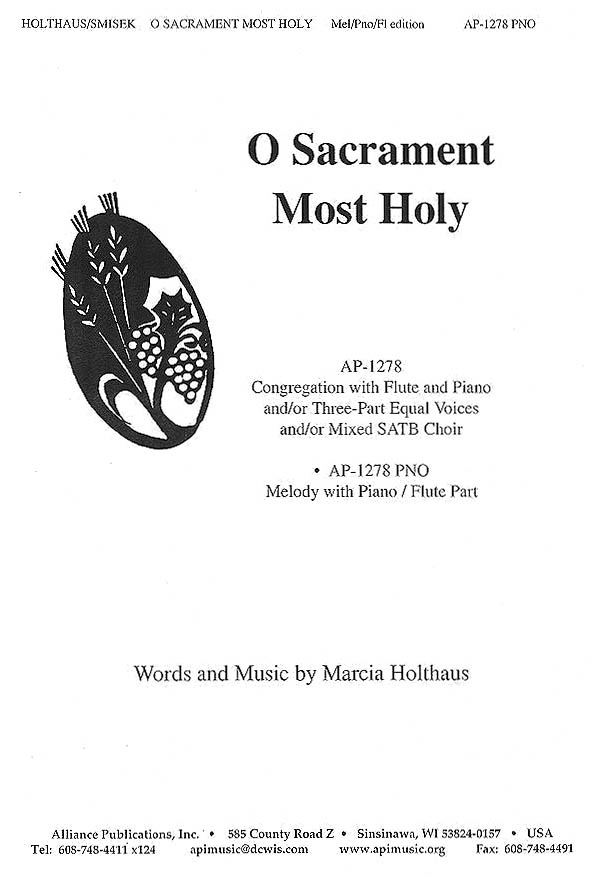 O Sacrament Most Holy - Holthaus - Pno Ed - Voc 1 - Willis Music Store