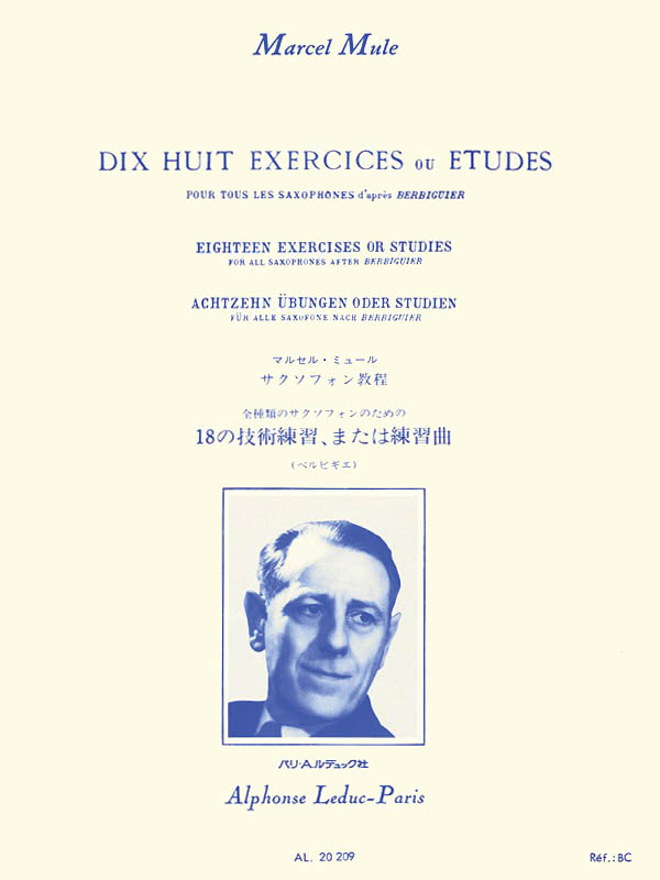 Dix Huit Exercices ou Etudes Pour Tous les Saxophones d'apres ...