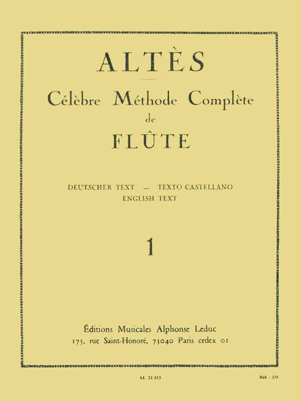 Joseph-henri Altes - Celebre Methode Complete De Flute , Vol. 1 ...