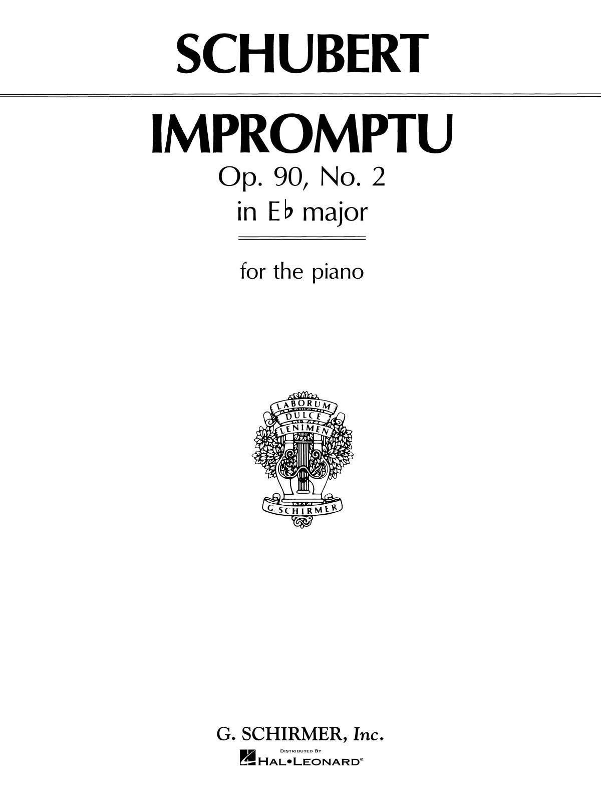 Impromptu, Op. 90, No. 2 in Eb Major Piano Solo - Willis Music Store