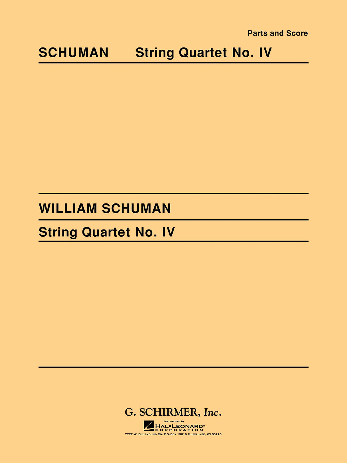 String Quartet No. 4 Set of Parts - Willis Music Store
