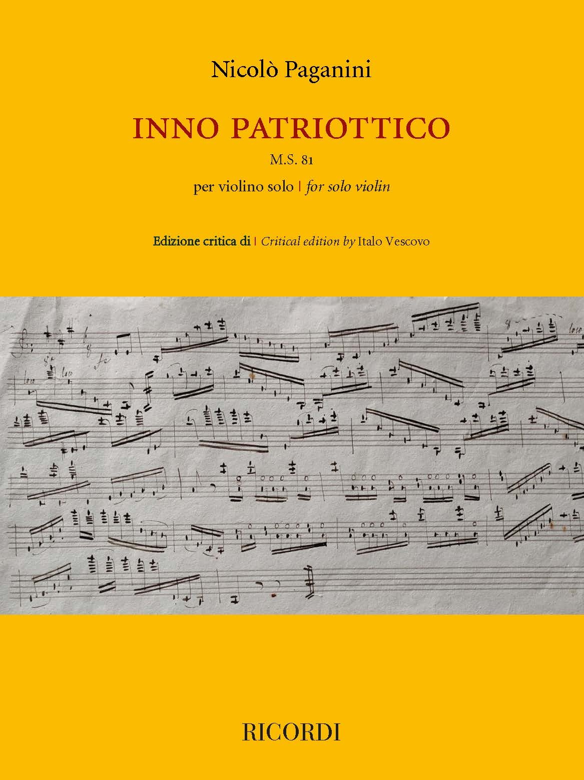 Inno Patriottico for Solo Violin - Willis Music Store